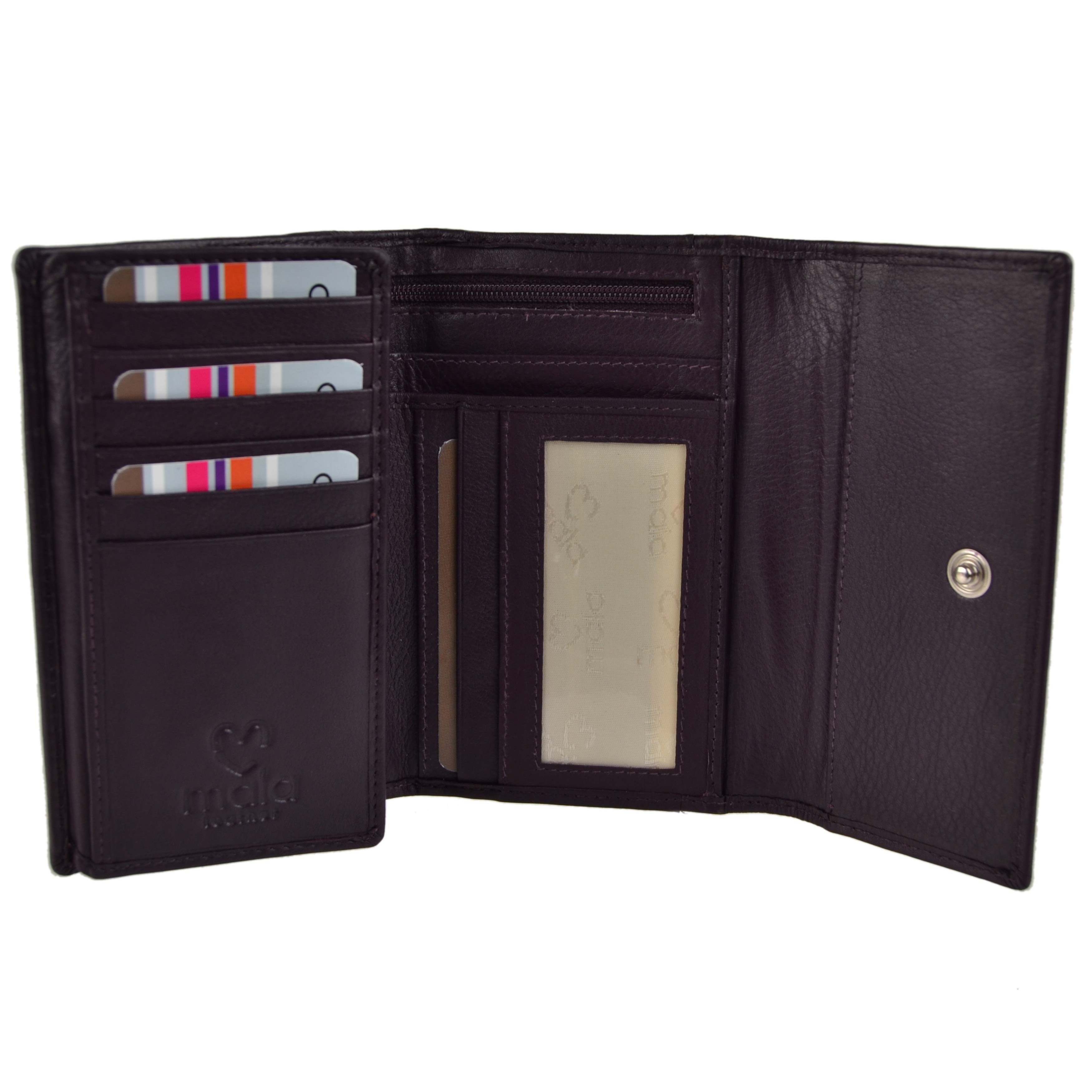 Quality Ladies Soft Leather RFID Protection Purse Wallet by Mala Origin ...