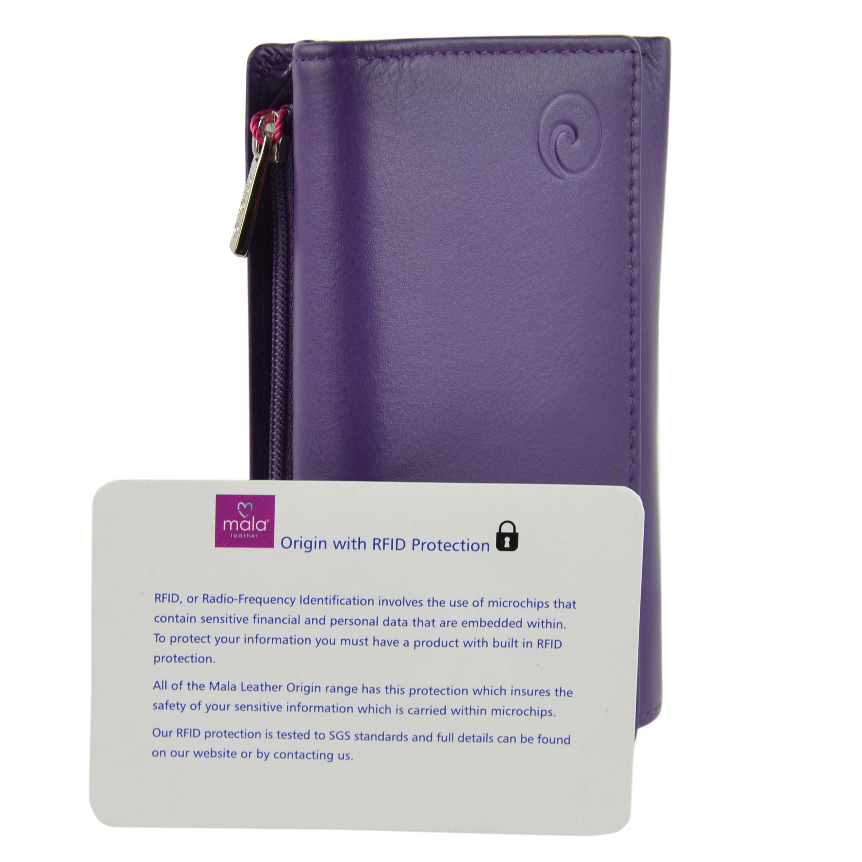 Quality Ladies Soft Leather RFID Protection Purse Wallet by Mala Origin ...