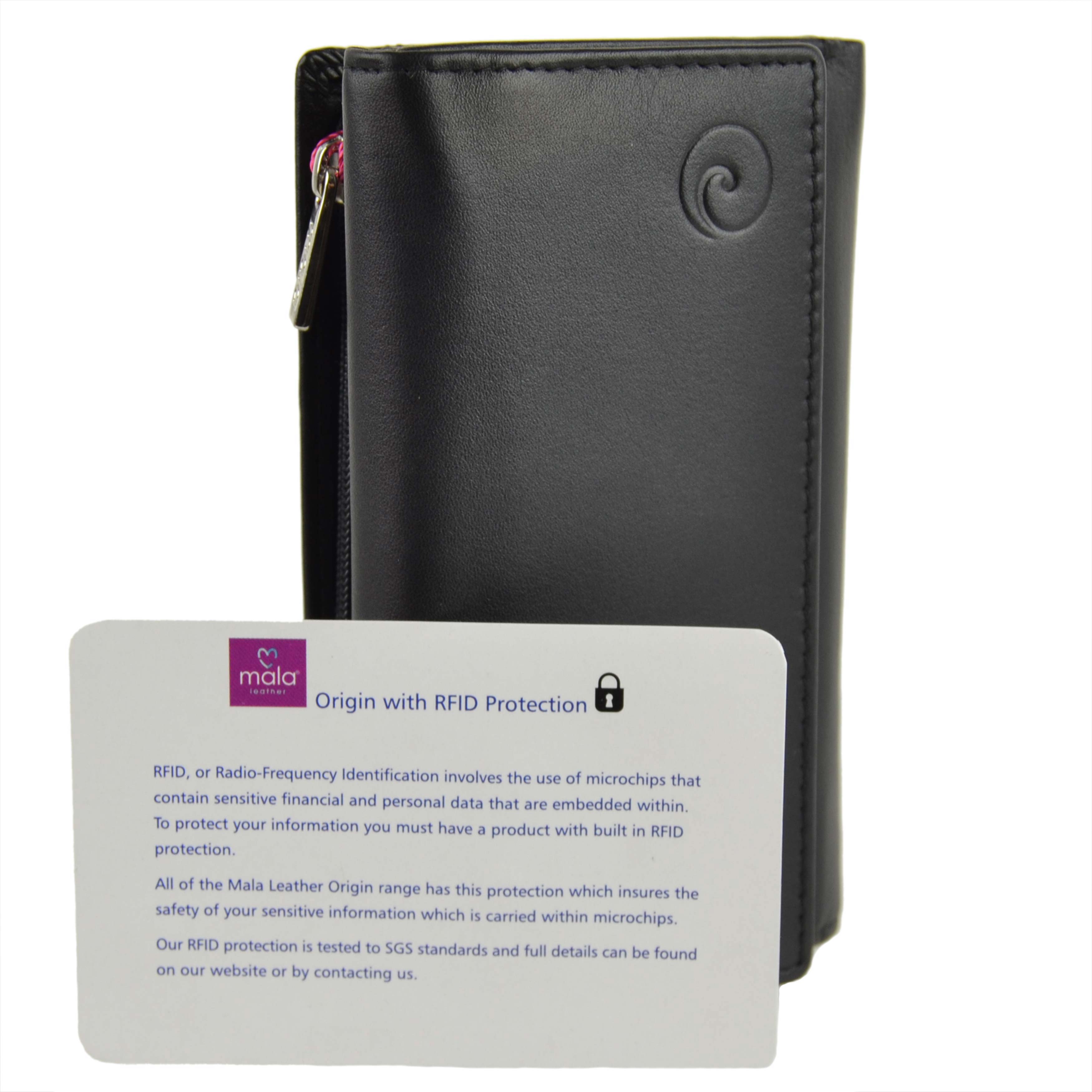 Quality Ladies Soft Leather RFID Protection Purse Wallet by Mala Origin ...