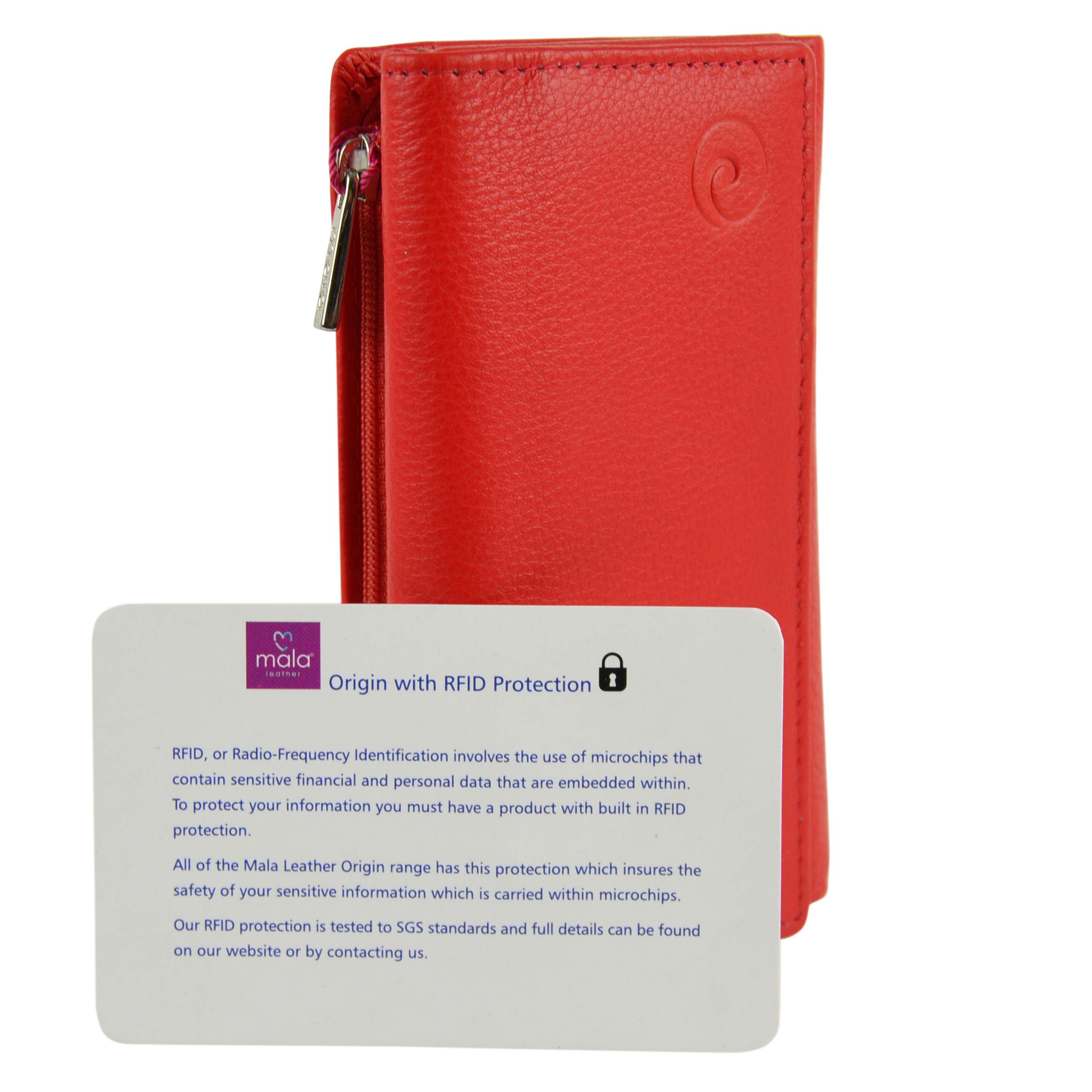 Quality Ladies Soft Leather RFID Protection Purse Wallet by Mala Origin ...