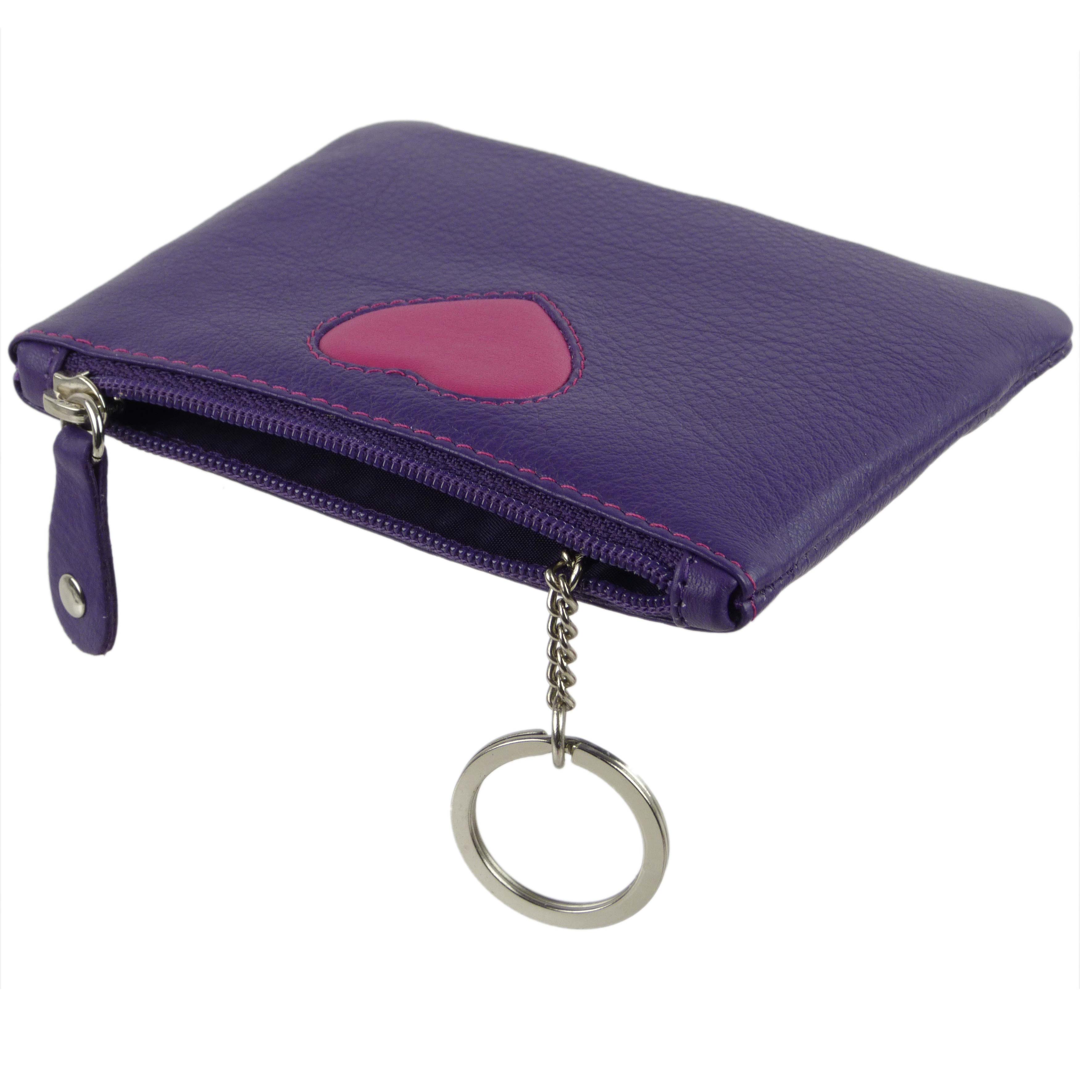 Ladies Leather Zip Compact Coin Purse by Mala Leather; Pinky Collection ...