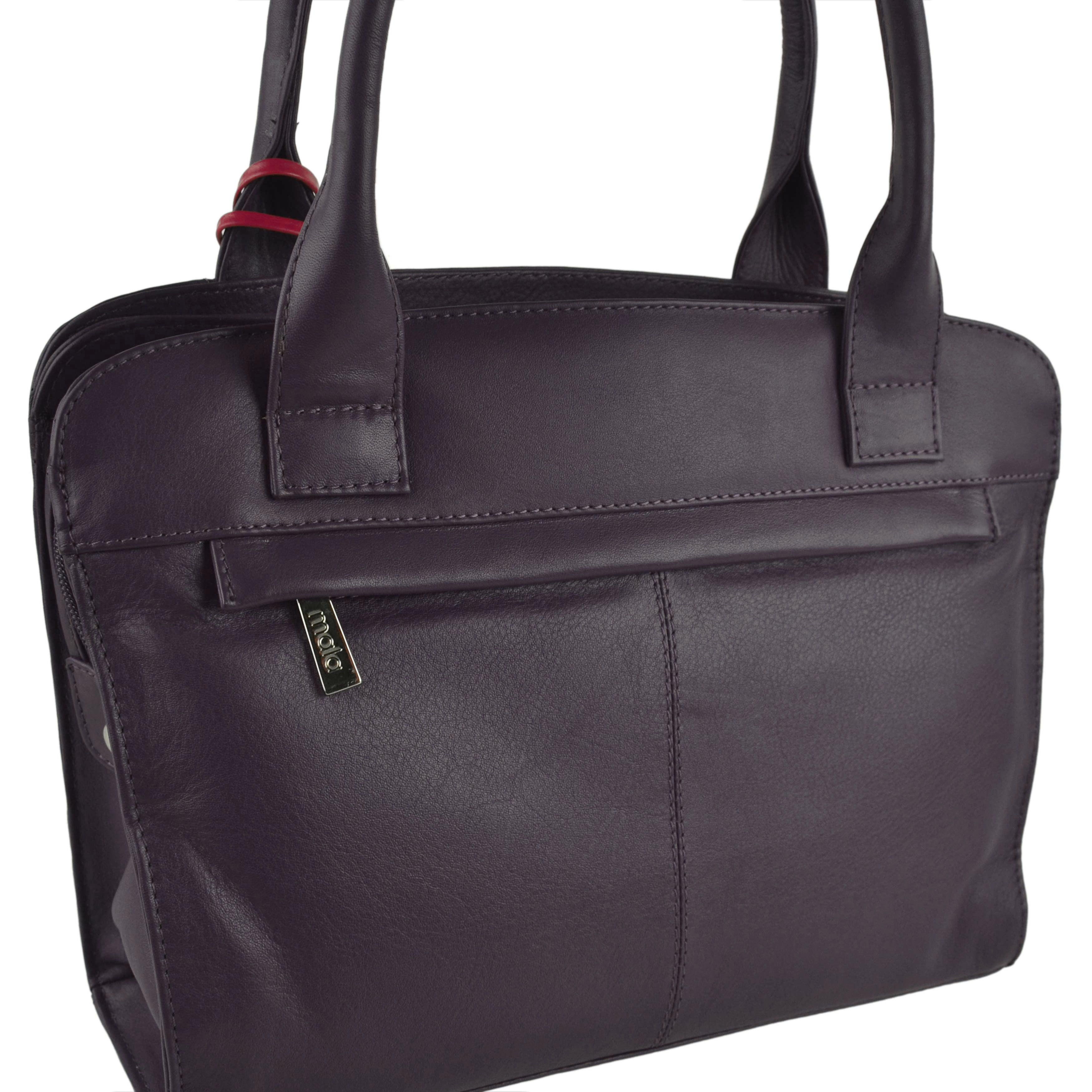 Ladies Leather Classic Grab Bag by Mala; Anishka Collection Shoulder Twin Handle | eBay