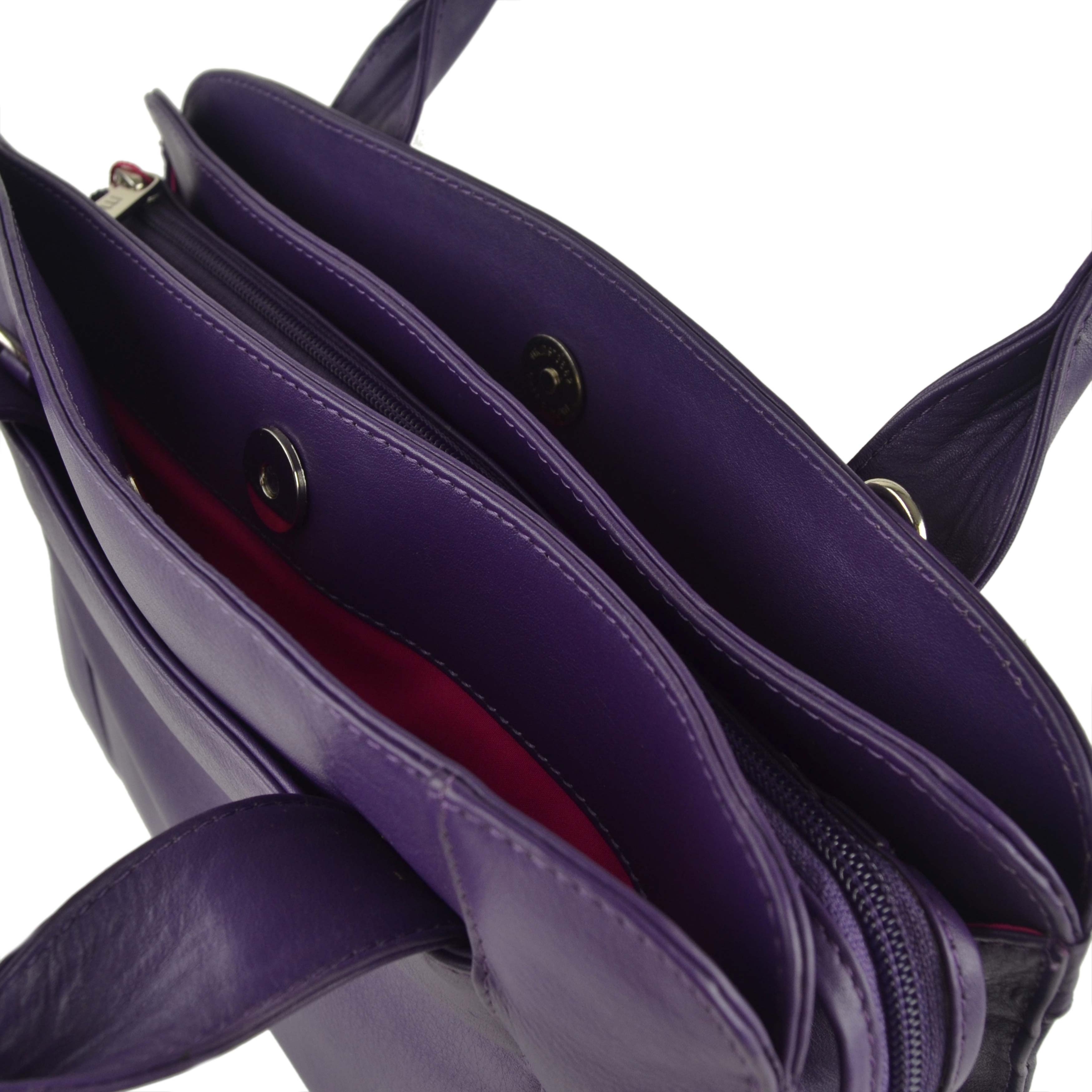 Ladies Leather Classic Grab Bag by Mala; Anishka Collection Shoulder Twin Handle | eBay