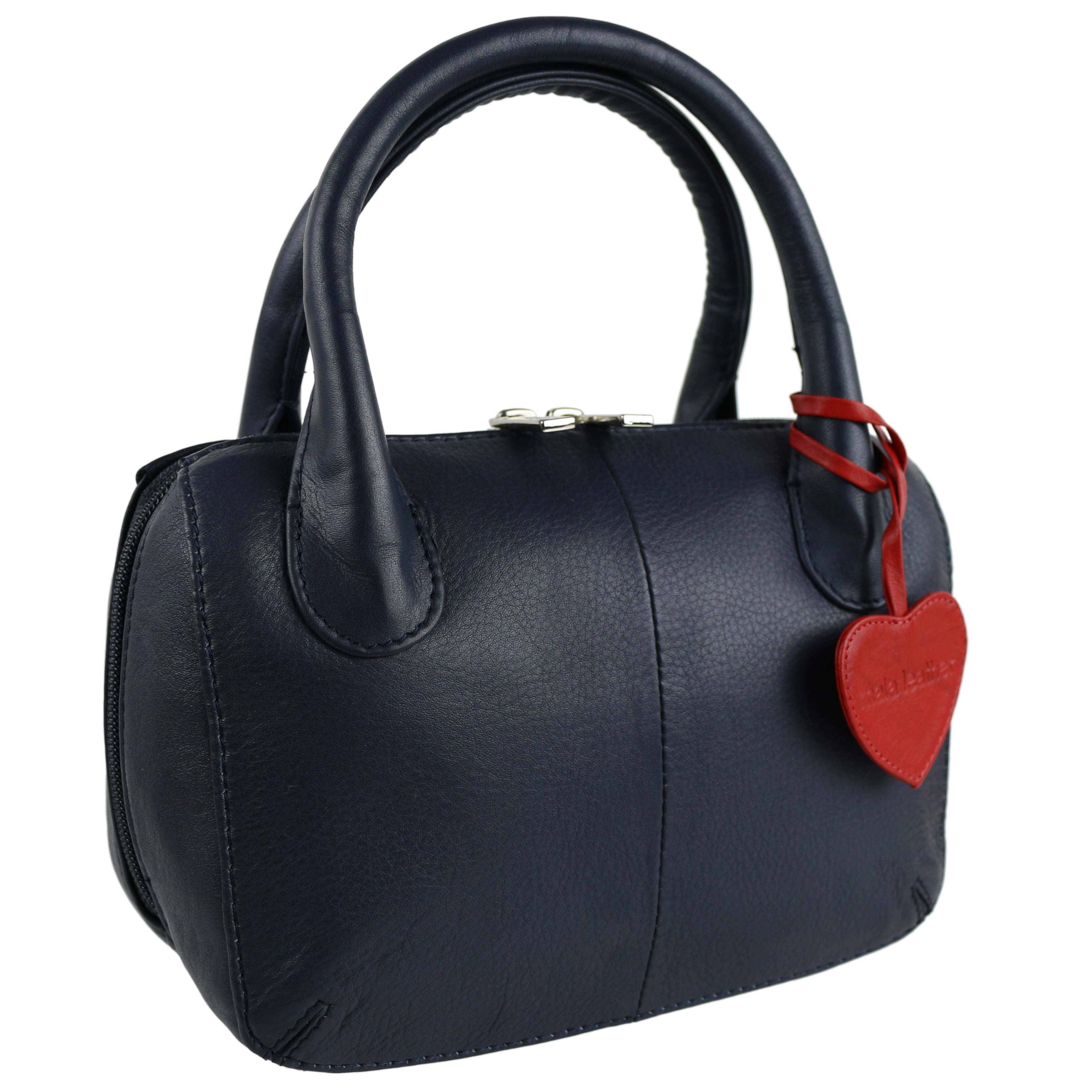 Ladies Leather Twin Handle Mini Grab Bag by Mala; Anishka Collection ...