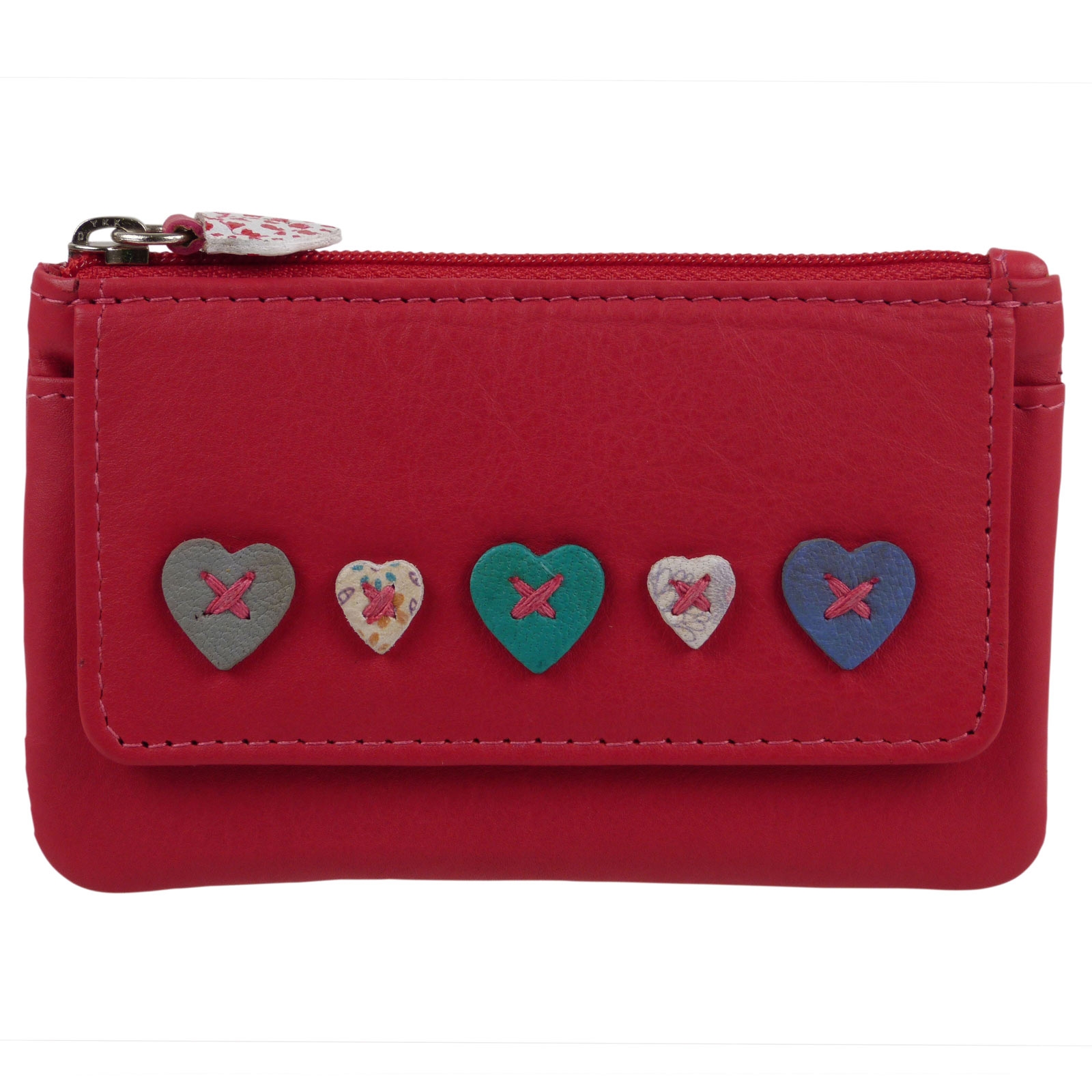 Ladies Leather Coin Purse/Wallet by Mala; Lucy Collection Handy Heart ...