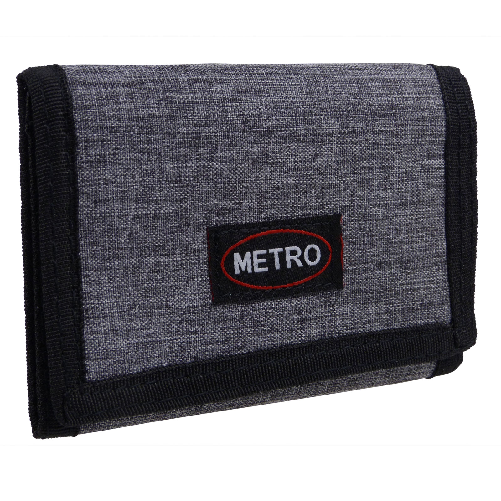 Metro Mens Boys Canvas Tri-Fold Cash & Card Wallet with Chain | eBay