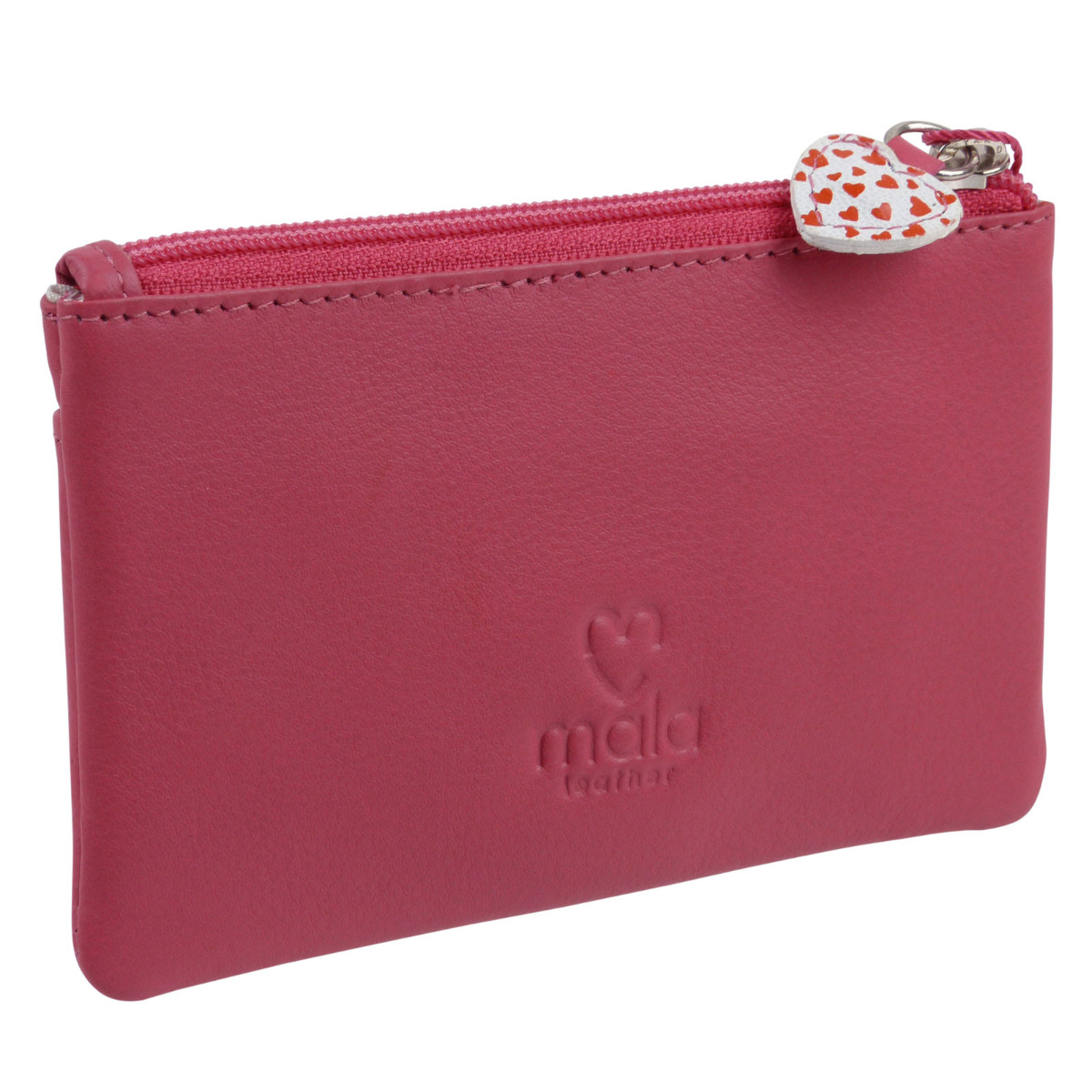 Ladies Leather Coin Purse/Wallet by Mala; Lucy Collection Handy Heart ...
