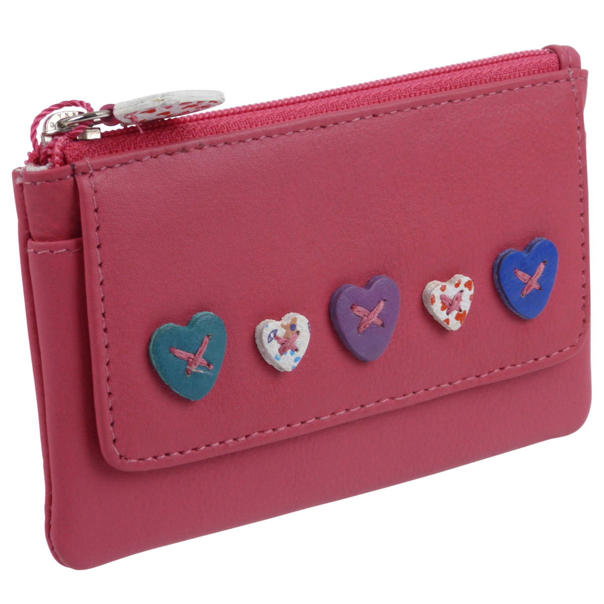 Ladies Leather Coin Purse/Wallet by Mala; Lucy Collection Handy Heart ...
