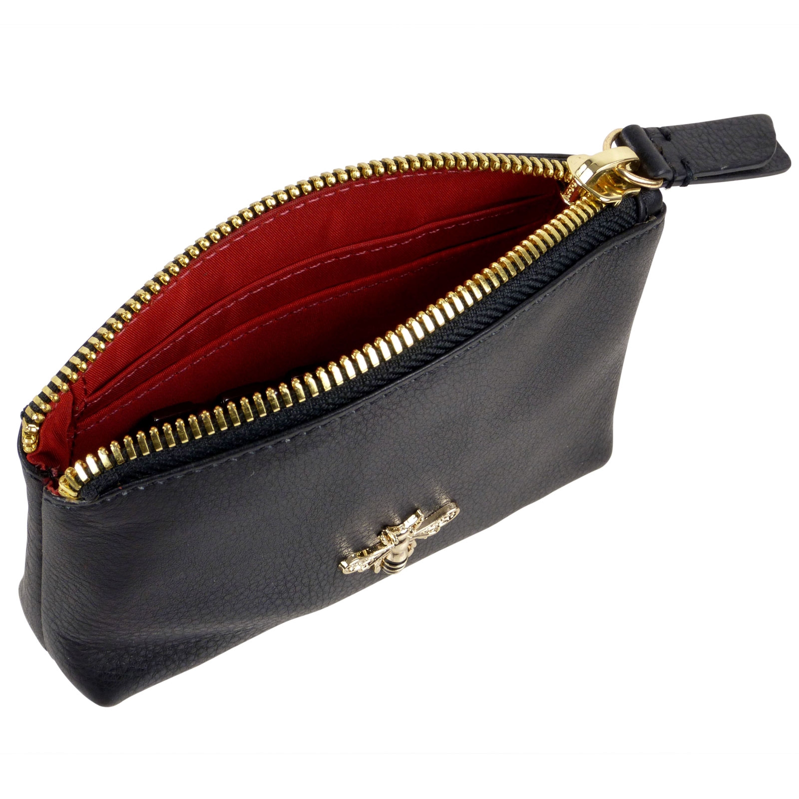 Ladies Premium Mala Leather Coin Purse Golden Mason Bee RFID | eBay