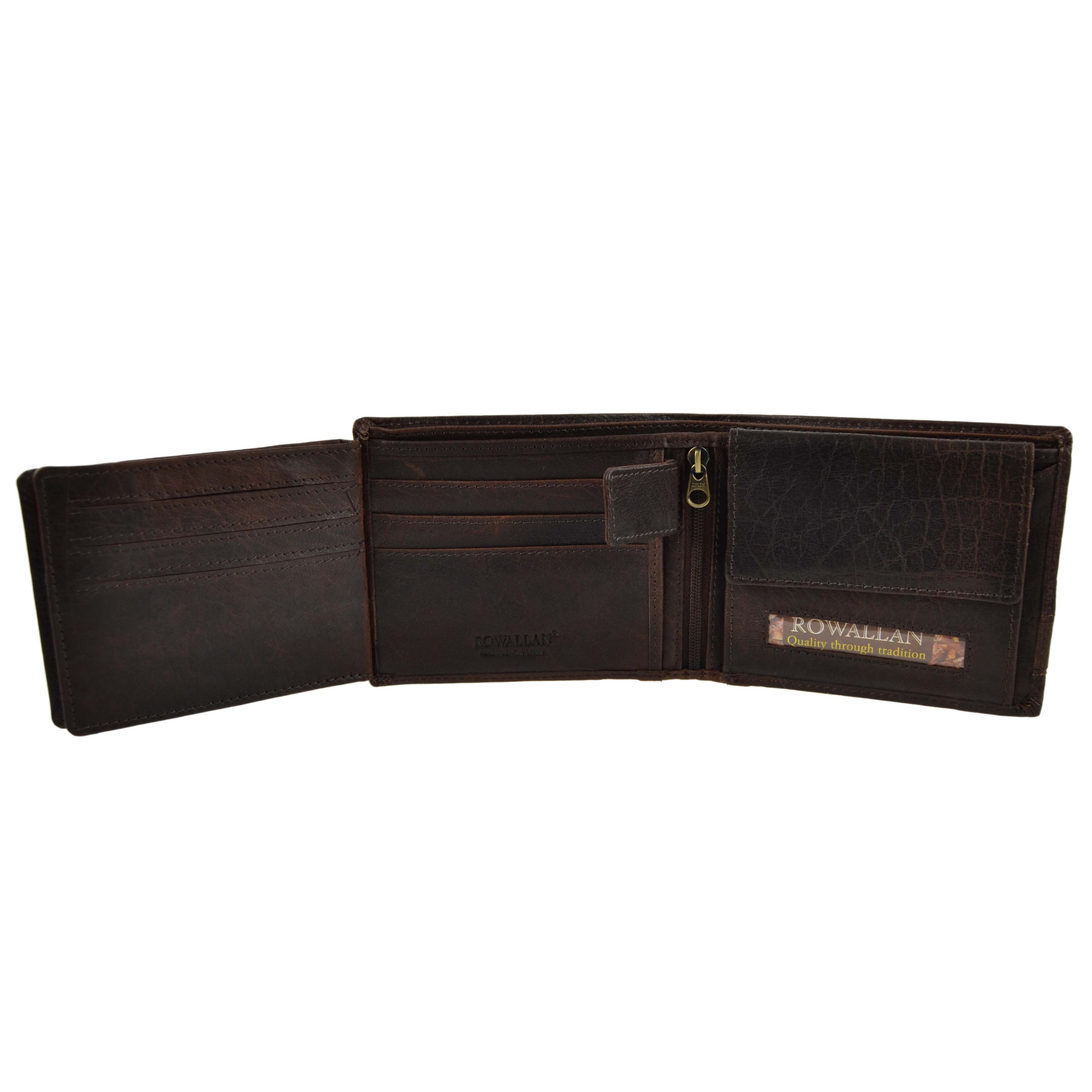Mens Bi-Fold BUFFALO LEATHER WALLET Rowallan of Scotland; Panama ...