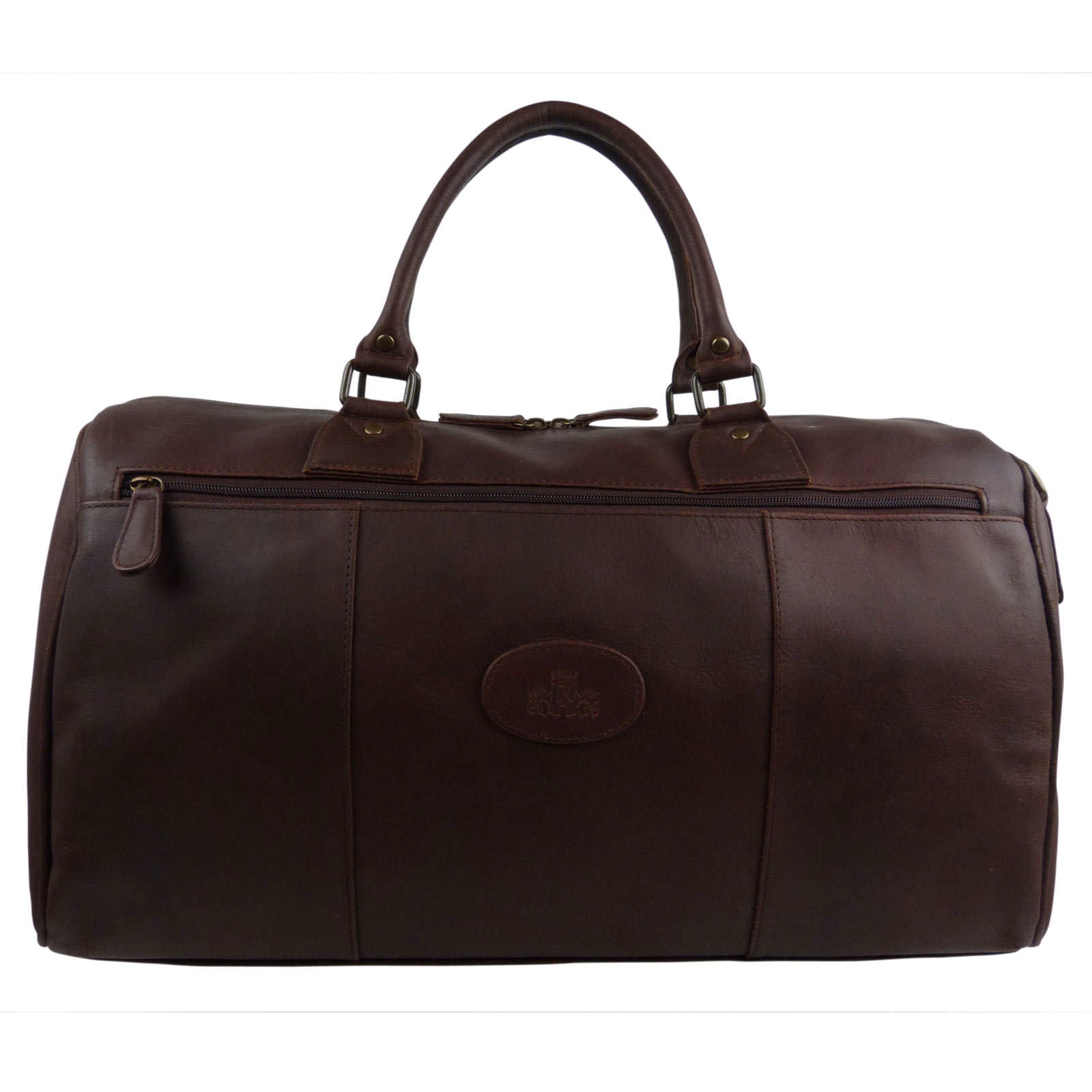 Mens Leather Weekender Holdall by Rowallan Travel Overnight Bag | eBay UK