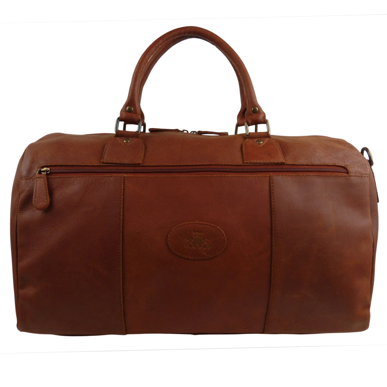 Mens Leather Weekender Holdall by Rowallan Travel Overnight Bag | eBay UK