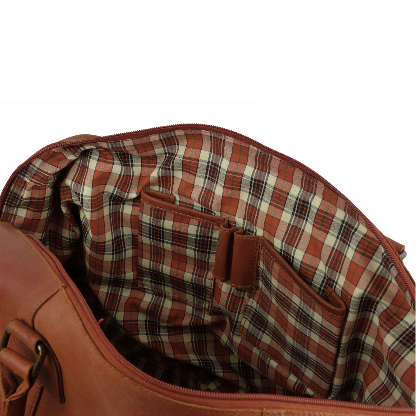 Mens Leather Weekender Holdall by Rowallan Travel Overnight Bag | eBay UK