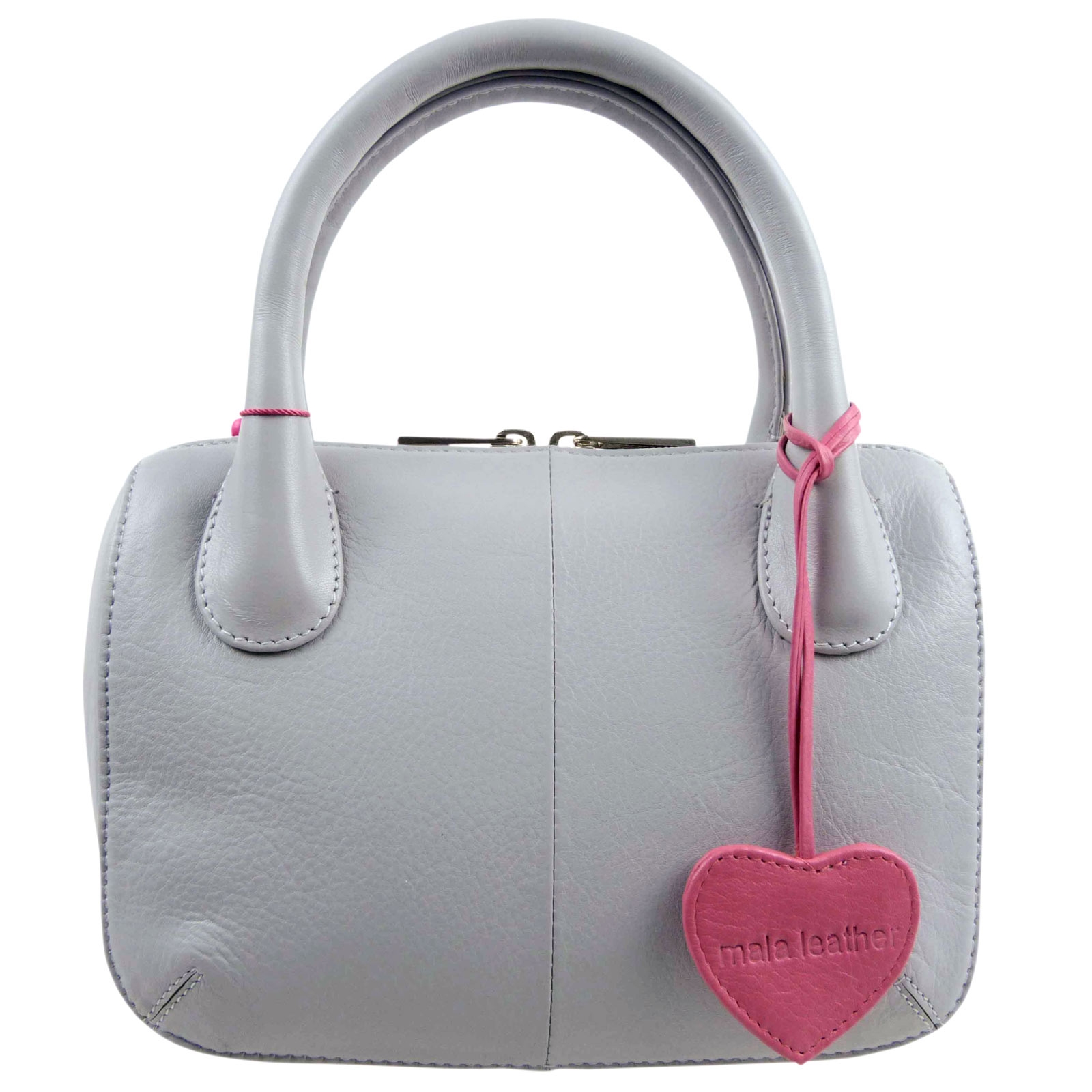 Ladies Leather Twin Handle Mini Grab Bag by Mala; Anishka Collection ...