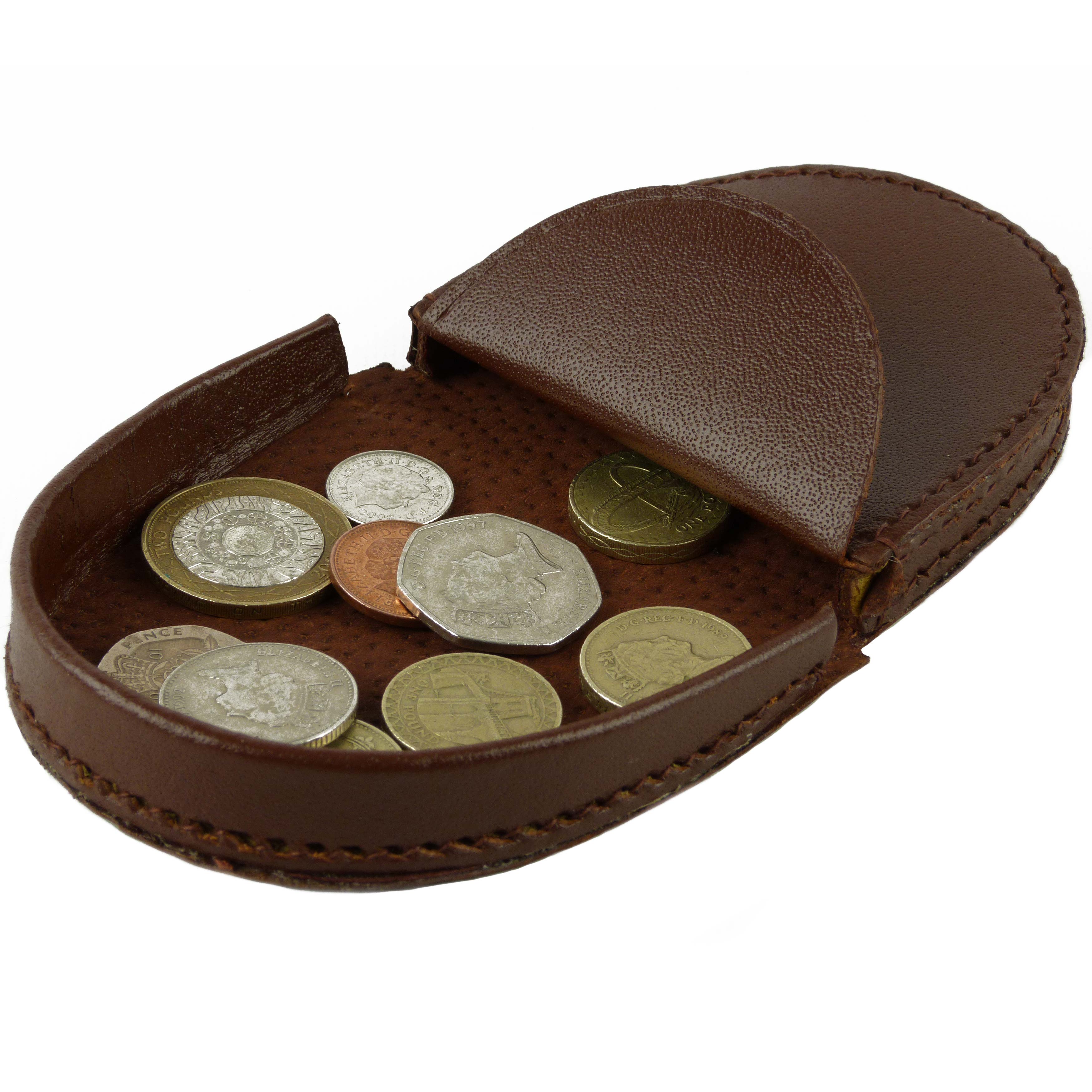 Handy Mens Gents Leather Coin Tray Change Holder Wallet Purse in 3 ...